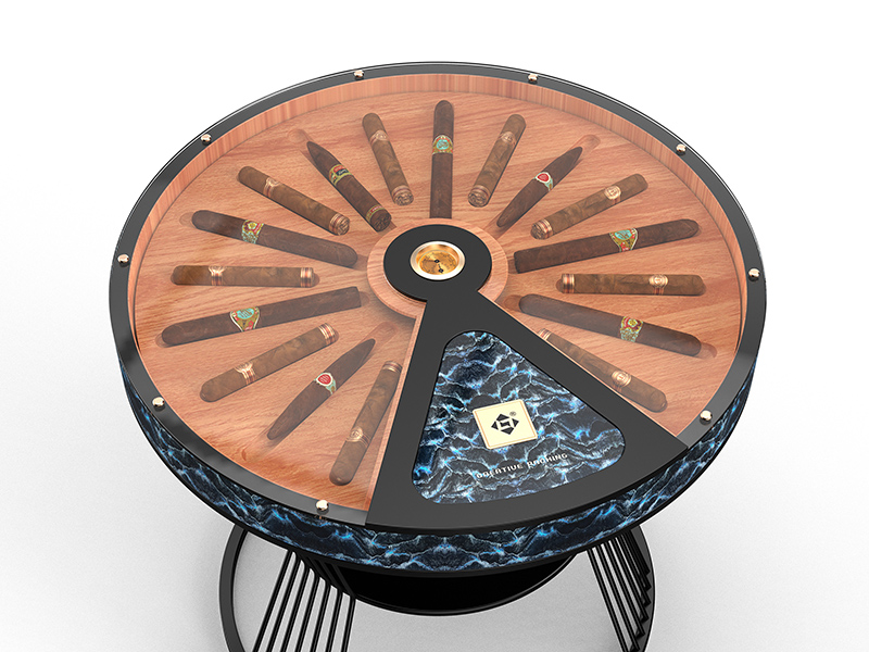 Round Cigar Humidor Table | Creative Packing